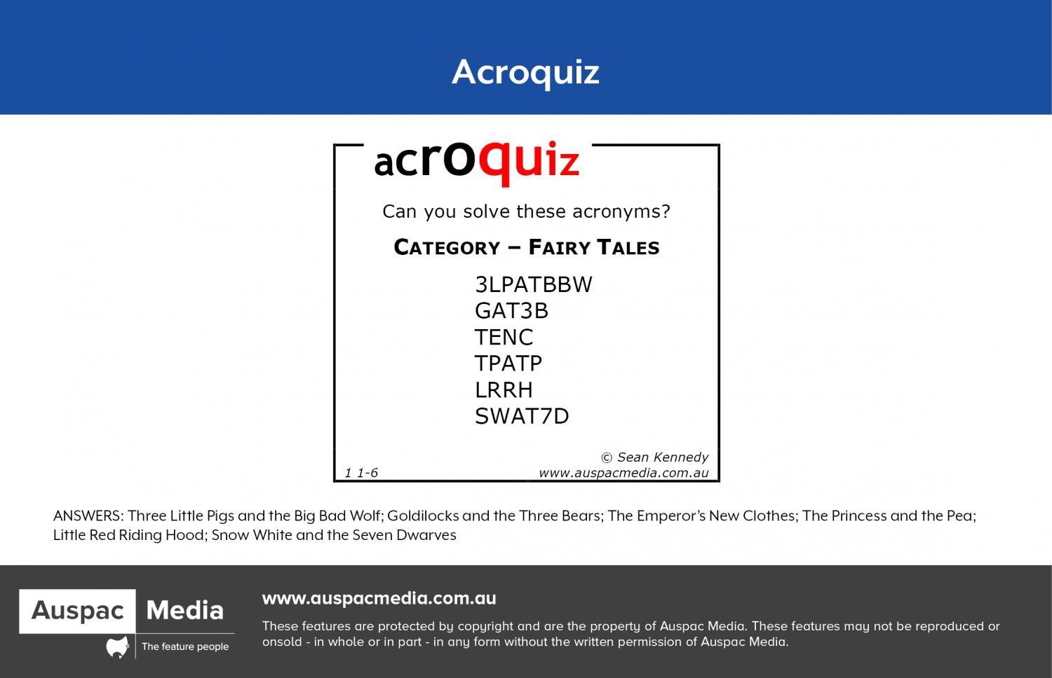 Auspac Media - The Feature People | PUZZLES